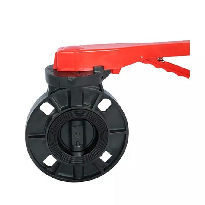 CPVC PVDF Wafer Type Butterfly Valve Hand Lever For Irrigation