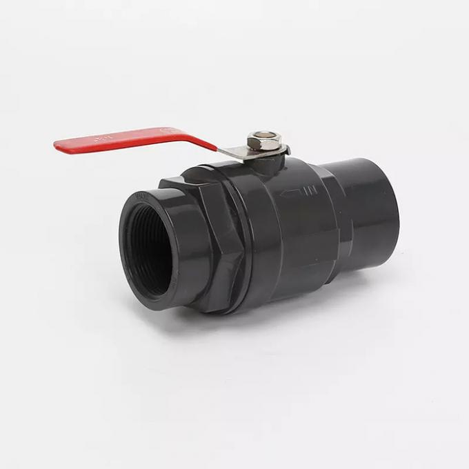 Red SS Handle PVC Ball Valve 63mm Plastic Ball Valve Full 150PSI