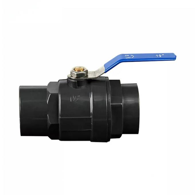 Black Two Piece Steel Handle Ball Valve 50mm PVC Ball Valve